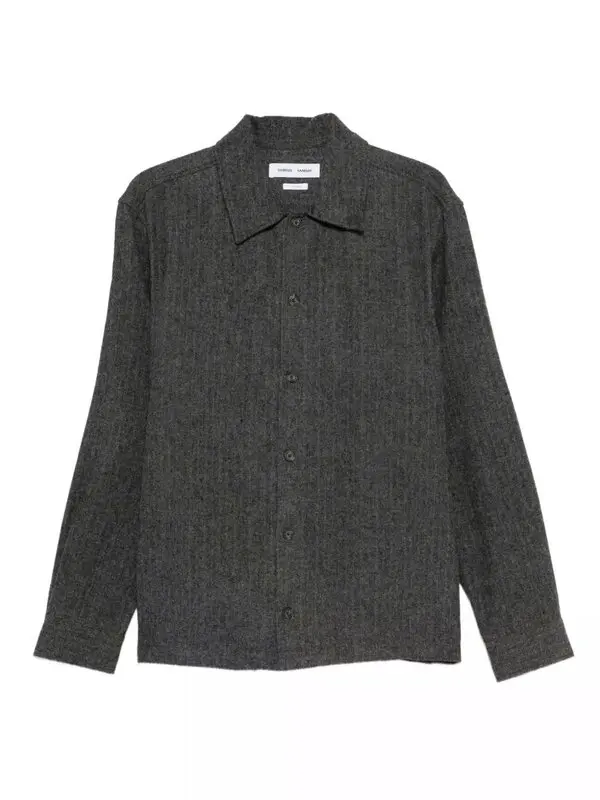 SAMSOE SAMSOE Herringbone Buttoned Shirt Jacket
