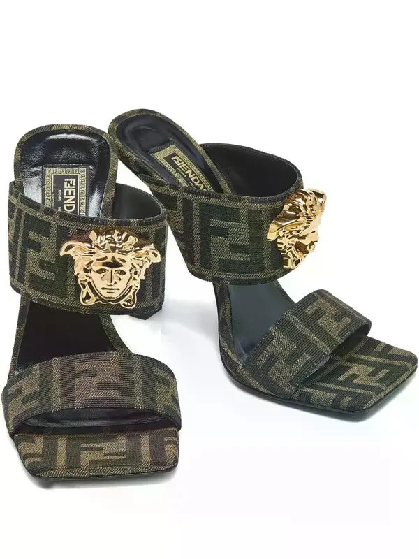 Fendi X Versace Zucca Medusa Sandals