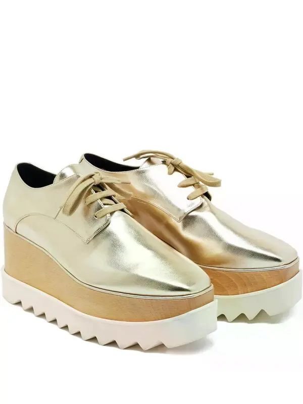 Stella McCartney Elyse Star-cut Platform Sneakers - Gold