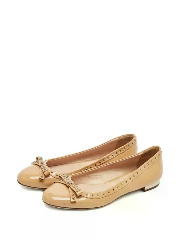 Miu Miu Studded Leather Ballerinas