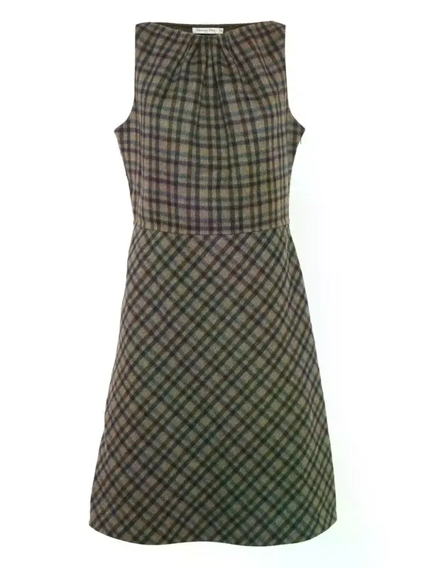 Dior Plaid Flared Mini Dress