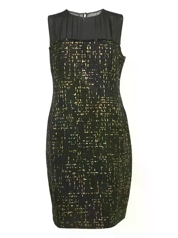Carolina Herrera Tweed Sleeveless Maxi Dress
