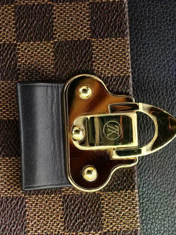LOUIS VUITTON Damier Vavin Leather Crossbody Bag - Brown