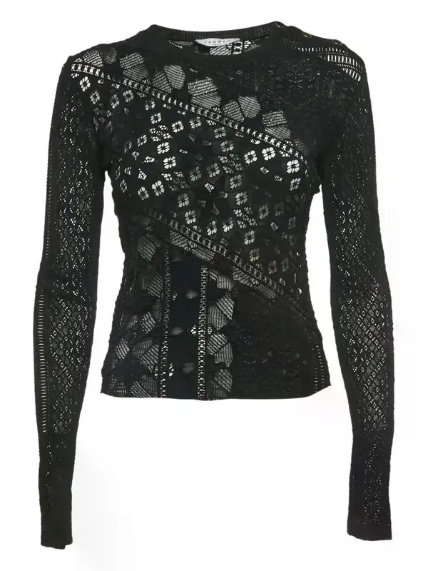 Sandro Lace Long-sleeve Top