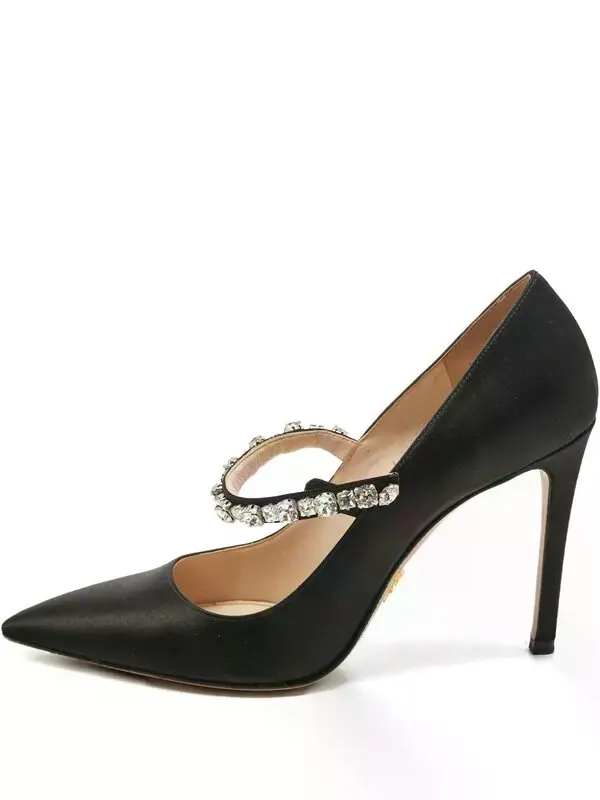 Prada Satin Crystal-embellished Pumps