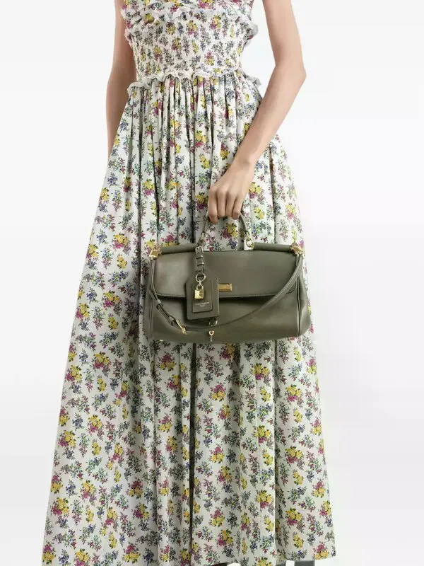 Dolce & Gabbana Medium Sicily Handbag In Plongé Calfskin - Green