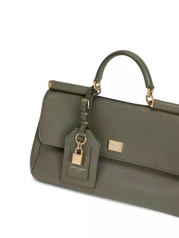 Dolce & Gabbana Medium My Sicily Handbag In Plongé Calfskin - Green