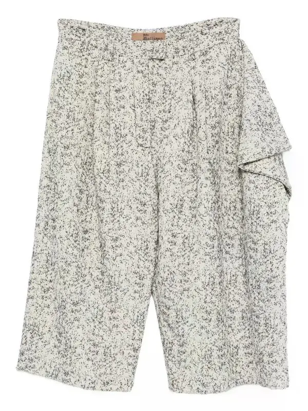 John Galliano Woven-pattern Culottes