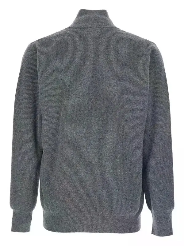 ROBERTO COLLINA High Neck Ribbed Knit Sweater