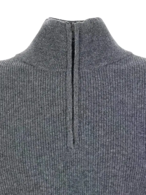 ROBERTO COLLINA High Neck Ribbed Knit Sweater