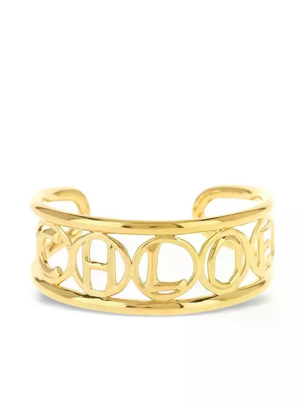 Chloé Script Tone Bangle - Gold