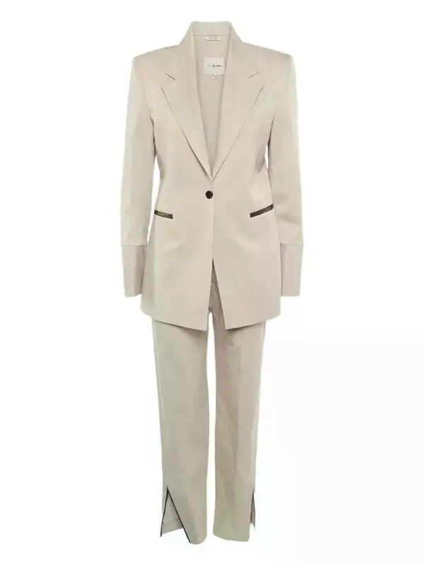 LILI BLANC Leather Trim Suit