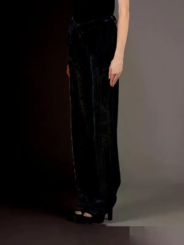 Balmain Brocade Wide Leg Trouser