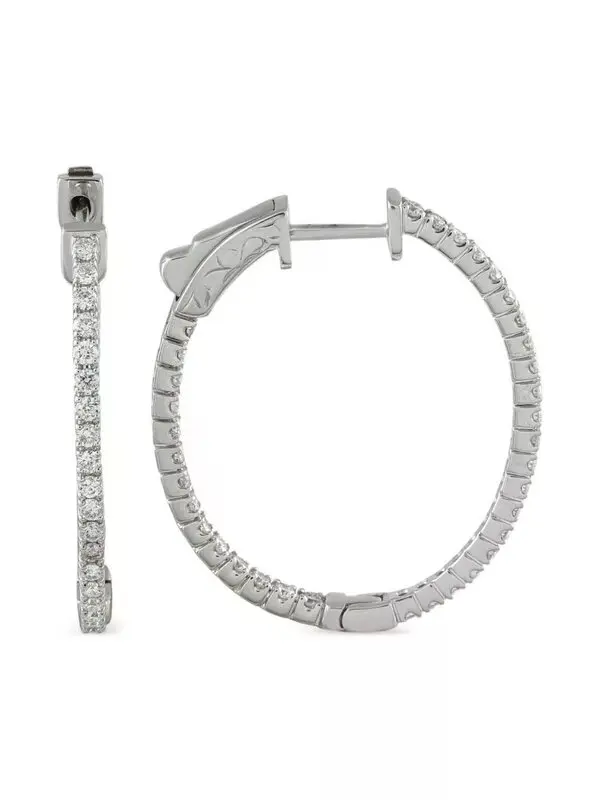 LB EXCLUSIVE 1.07 Ct. Diamond Hoop Earrings