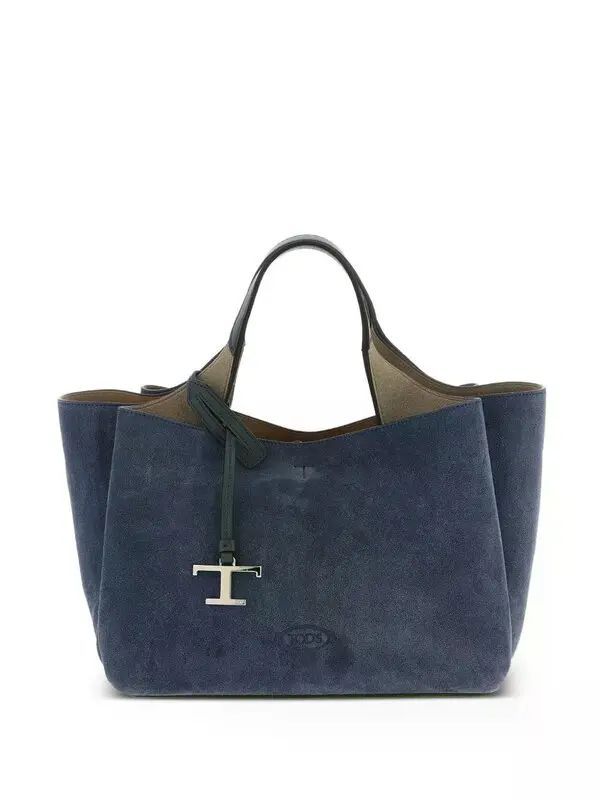 TOD'S Mini Apa Suede Tote - Blue