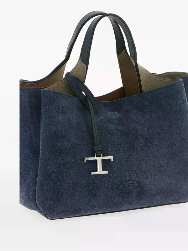 TOD'S Mini Apa Suede Tote - Blue
