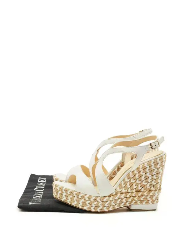 PALOMA BARCELO Espadrille Leather Wedge Sandals