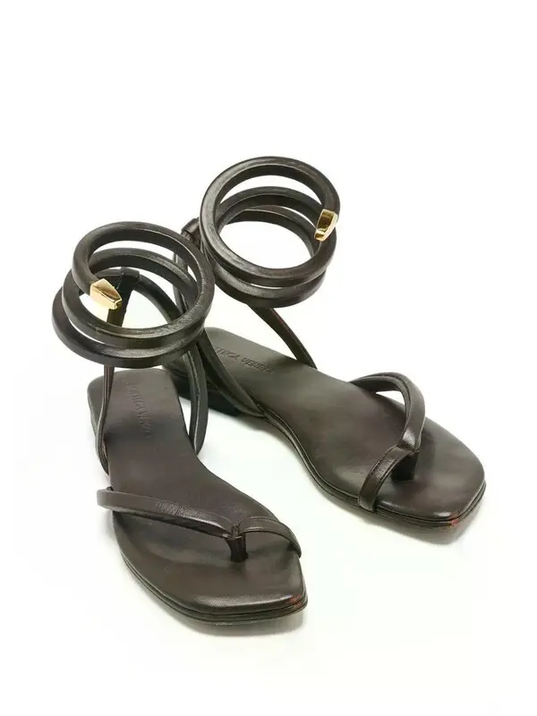 Bottega Veneta Spiral-strap Leather Sandals