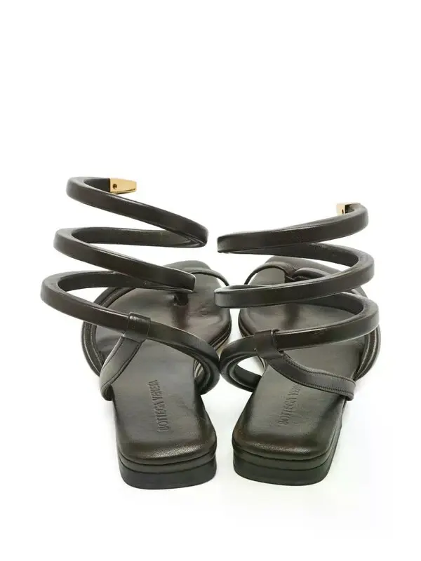 Bottega Veneta Spiral-strap Leather Sandals