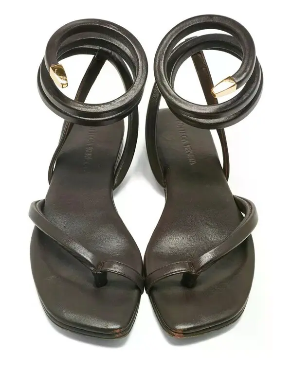 Bottega Veneta Spiral-strap Leather Sandals