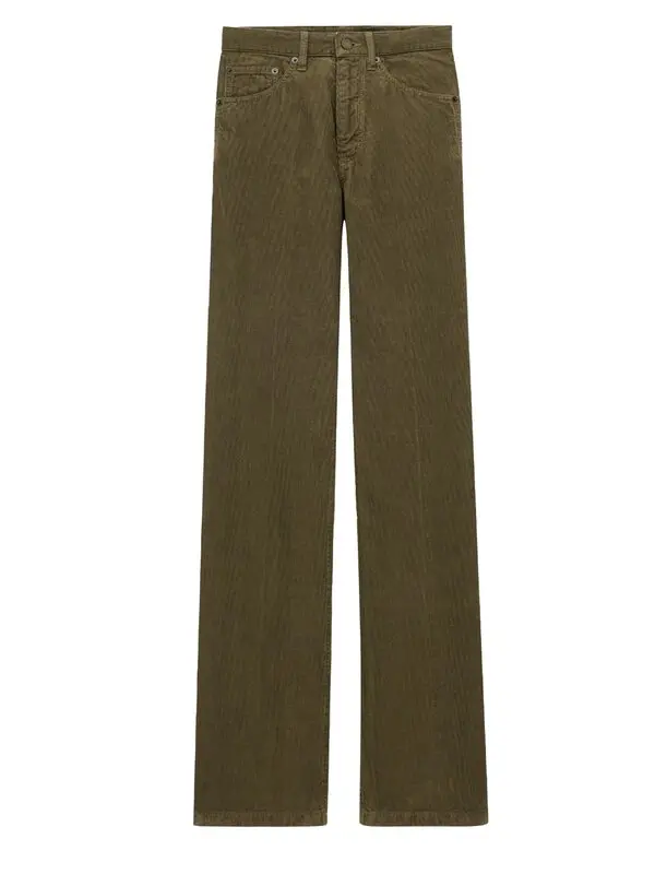 Saint Laurent Clyde Wide Leg Pants - Green