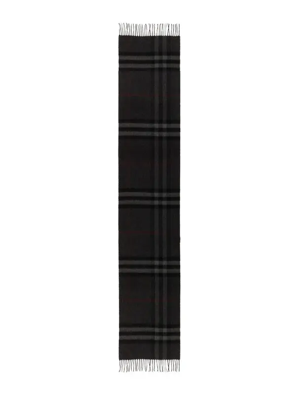Burberry Cashmere Check Scarf - Black