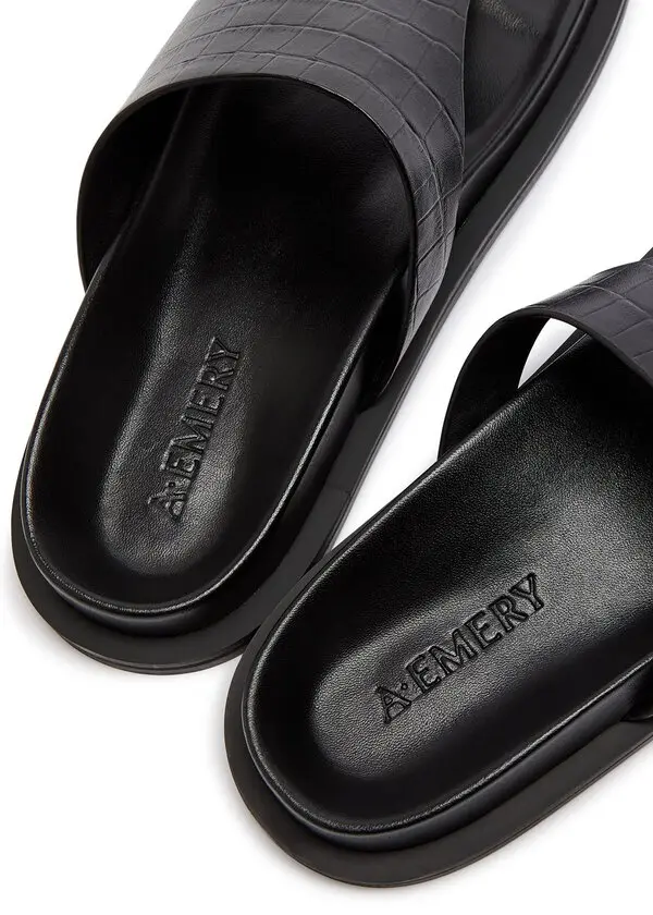A.emery Imara Suede Flip Flops - Black