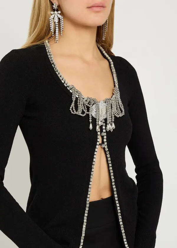 Rabanne Embellished Open-front Cardigan