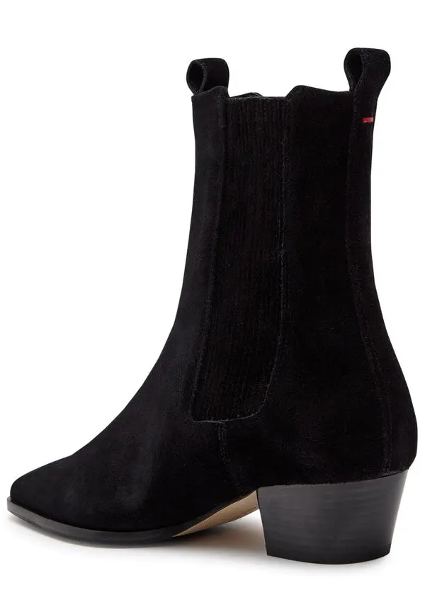 AeydĒ Agata 35 Suede Ankle Boots - Black