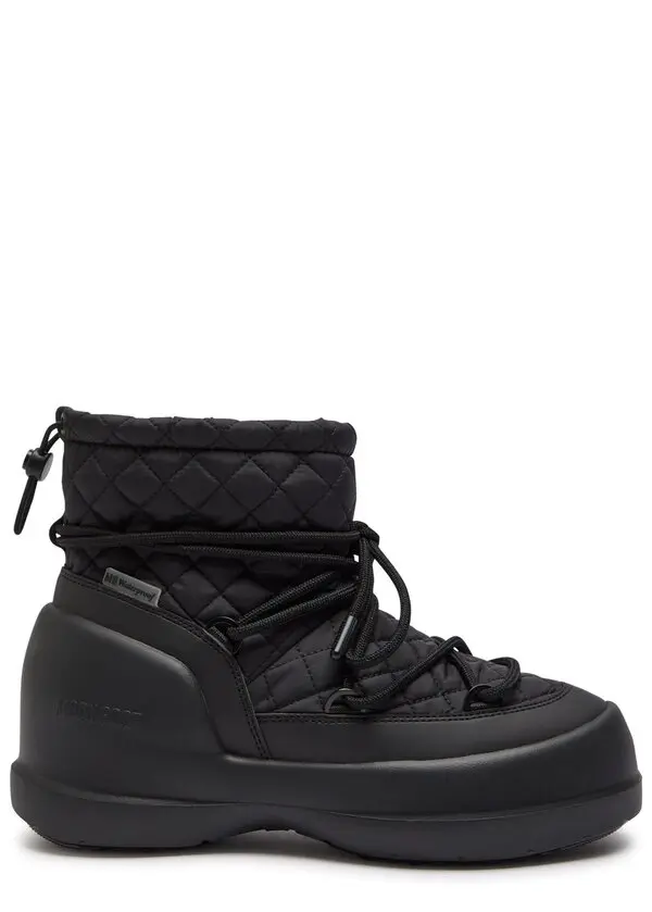 Moon Boot Mezzaluna Quilted Nylon Snow Boots - Black
