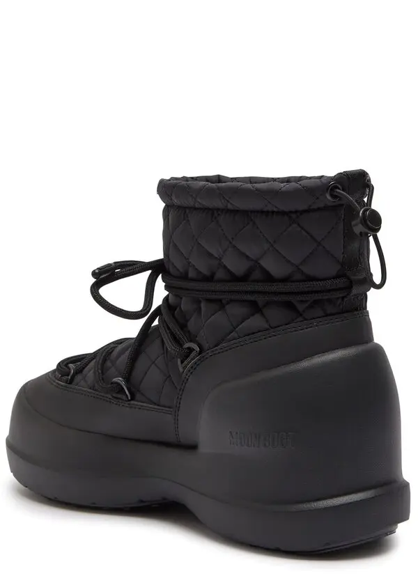 Moon Boot Mezzaluna Quilted Nylon Snow Boots - Black