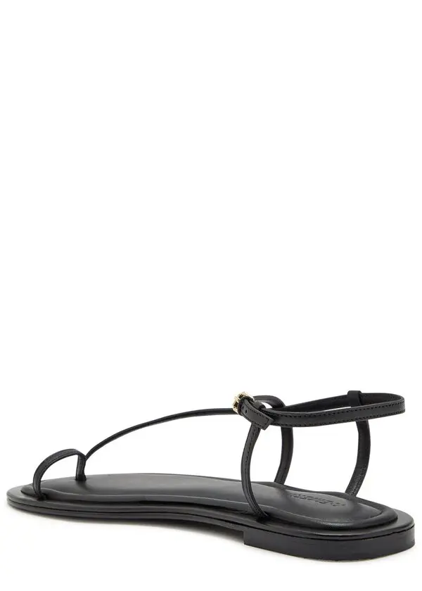 A.emery Reef Leather Sandals - Black