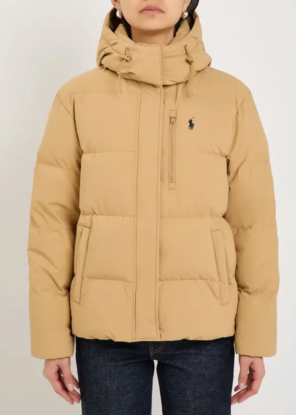 Polo Ralph Lauren Logo-embroidered Padded Shell Jacket - Camel