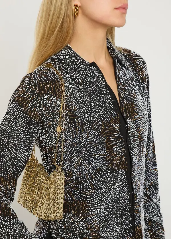 Rabanne Bead-embellished Crepe Shirt