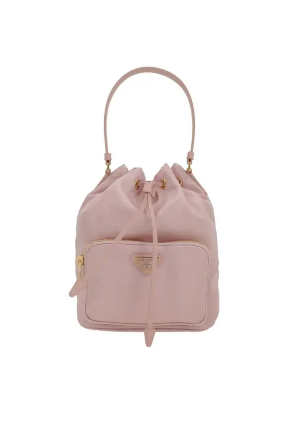 Prada Re-nylon And Saffiano Leather Backpack - Pink