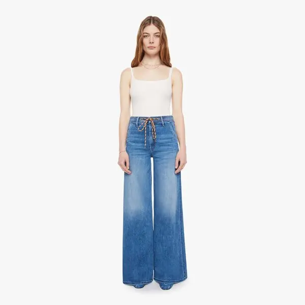 MOTHER The Drawn Undercover Prep Sneak Fuzzy Wuzzy Was A Bear Jeans - Blue