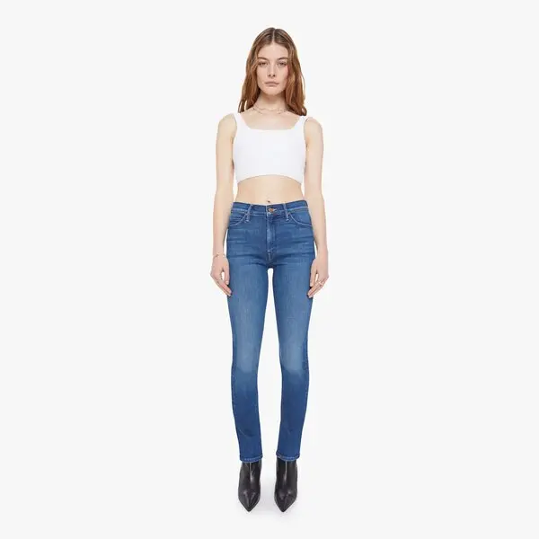 MOTHER The Mid Rise Dazzler Hover Jeans - Blue