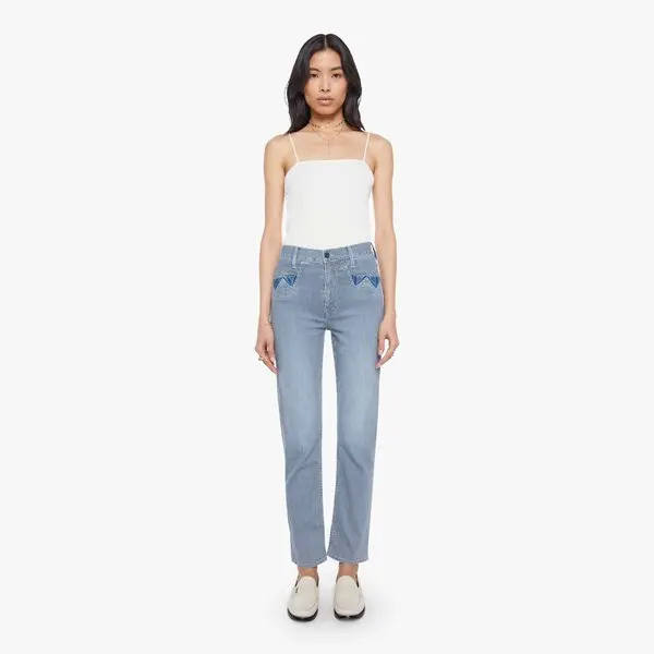 MOTHER The Diamond Cut Tomcat Ankle Train Of Thought Jeans - Blue