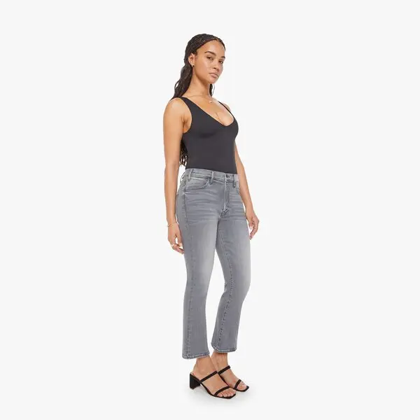 MOTHER Petites The Lil Hustler Ankle Jeans - Black