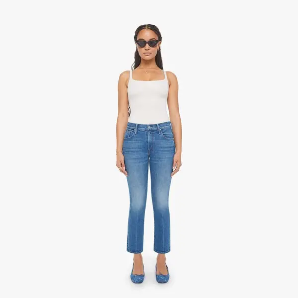 MOTHER The Lil' Insider Ankle Jeans In Get Two Birds Stoned - Blue