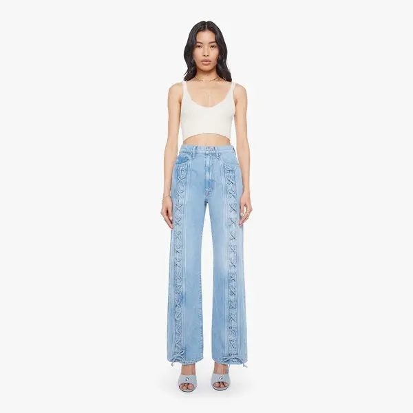 MOTHER The Tied Up Maven Sneak Care Less Jeans