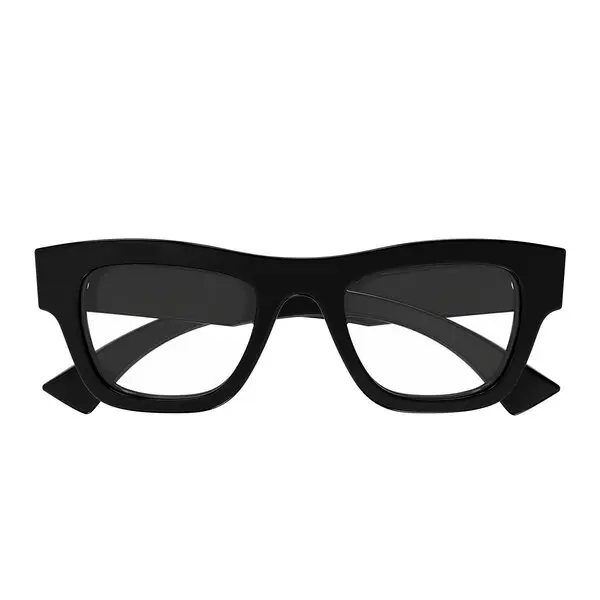 Gucci Eyeglasses Transparent Square Acetate - Black