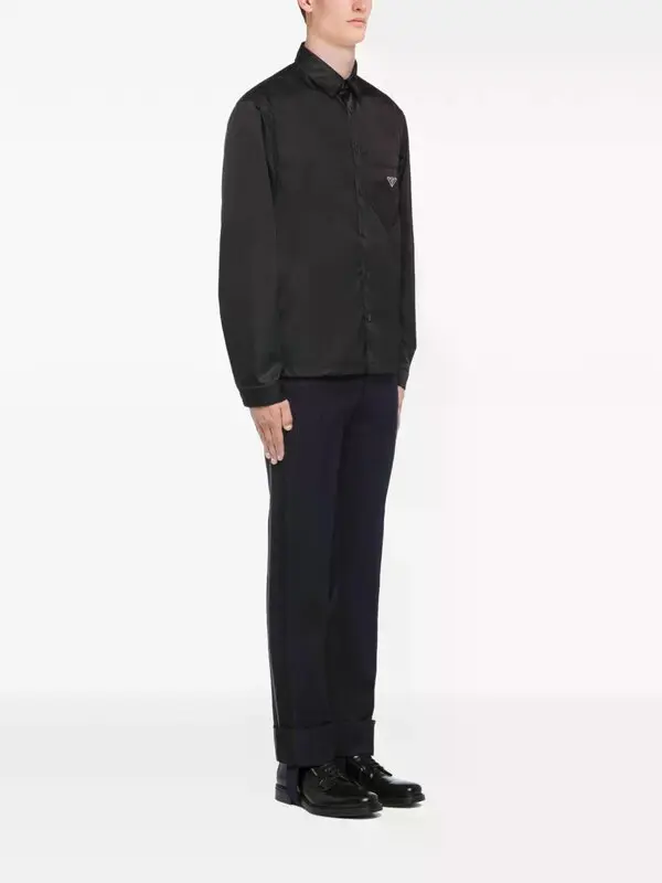 Prada Re-nylon Point-collar Shirt
