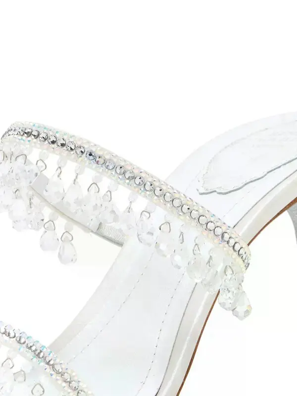 Rene Caovilla Embellished Stiletto Heel Sandals - White