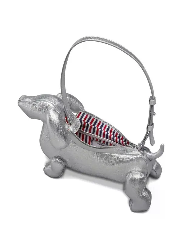 Thom Browne Hector Dog Shoulder Bag - Silver