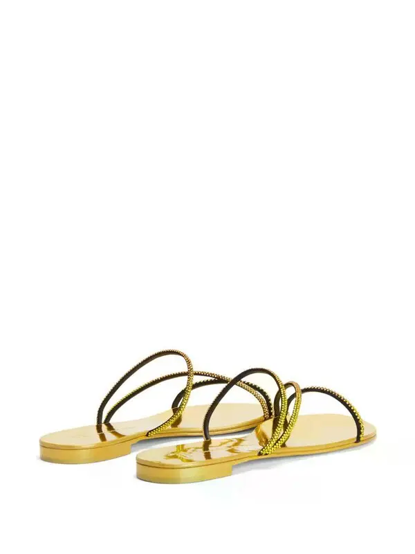 GIUSEPPE ZANOTTI Crystal-embellished Leather Sandals