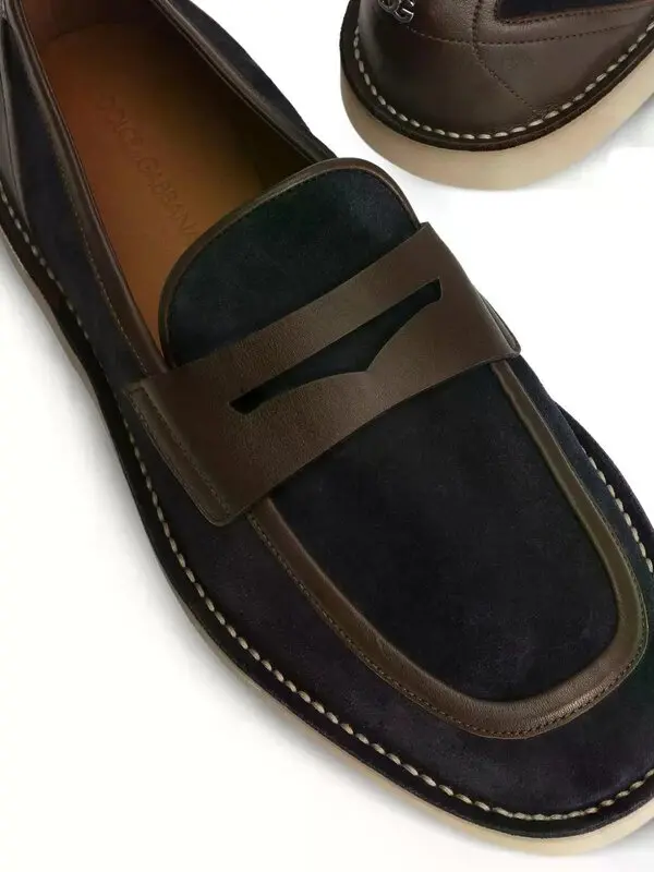 Dolce & Gabbana Panelled Penny Loafers