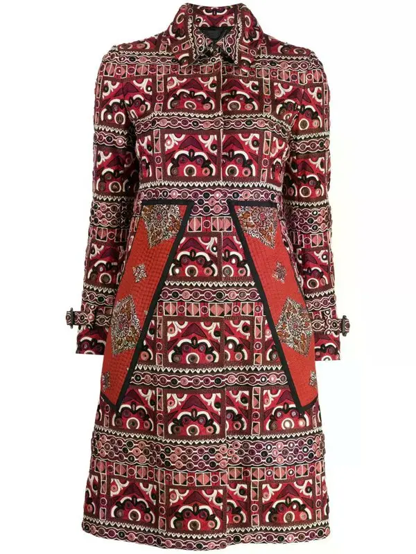 Burberry 2015 Embroidered Patchwork Trench Coat