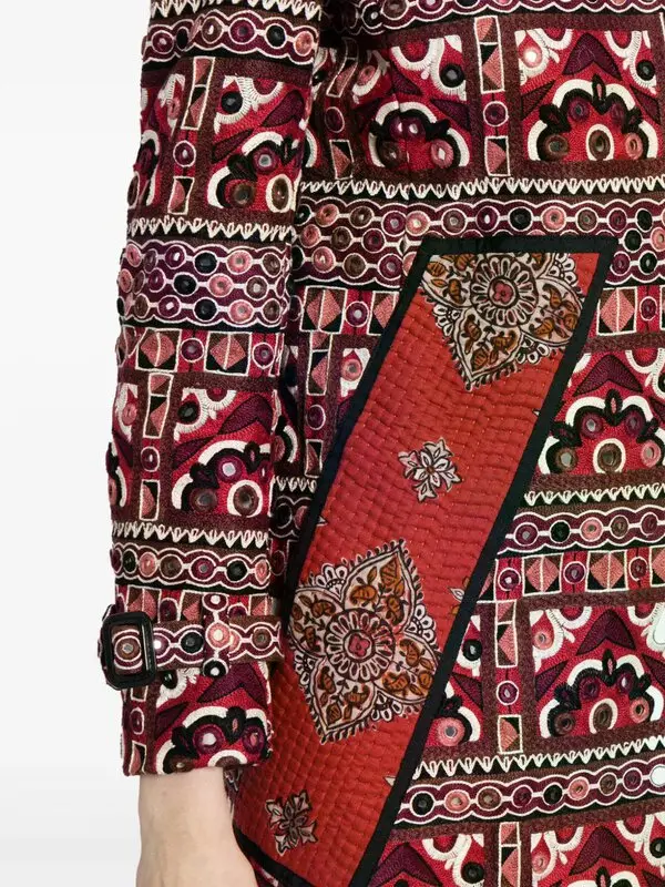 Burberry 2015 Embroidered Patchwork Trench Coat