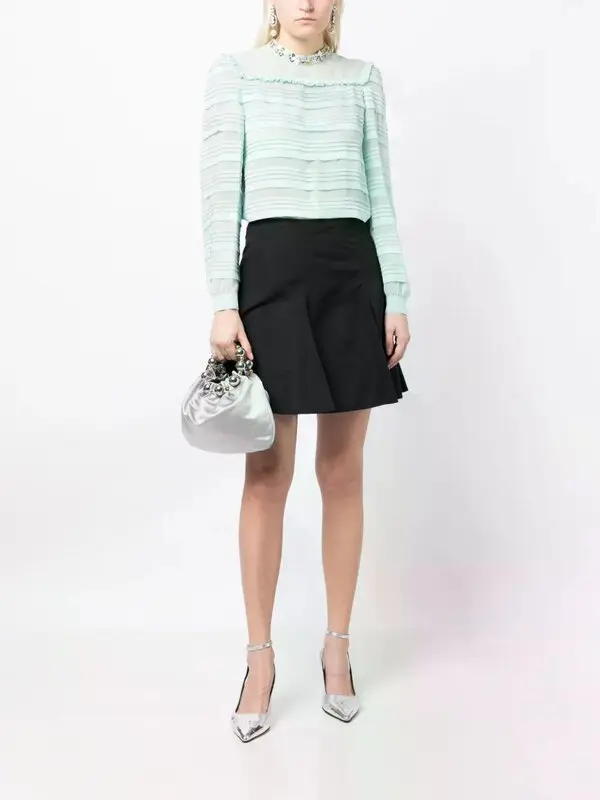 Miu Miu Ruffle-detailed Silk Blouse